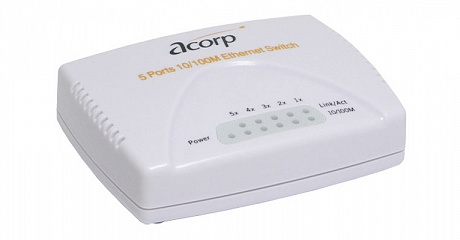 Switch Acorp HU5DP 5-port 10/100Mbps | Новый мир & Компьютер-Сервис